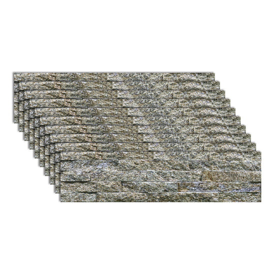 Rectangle Engineered Stone Tile Fire Resistant Stacked Stone Wall Tile ...