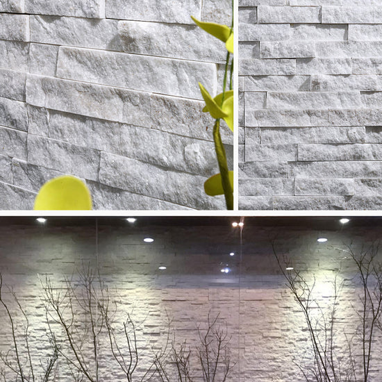 Rectangle Engineered Stone Tile Fire Resistant Stacked Stone Wall Tile ...