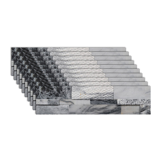 Rectangle Engineered Stone Tile Fire Resistant Stacked Stone Wall Tile ...