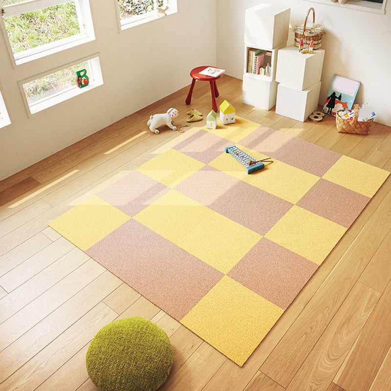 Modern Carpet Tiles Color Block Stain Resistant Bedroom Carpet Tiles ...