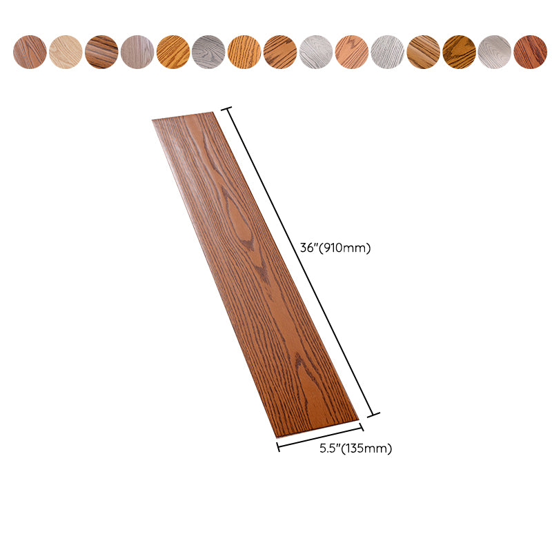 Click lock Hardwood Deck Tiles Contemporary Oak Side Trim Piece - Clearhalo