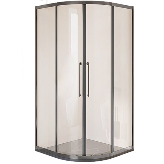 Framed Double Sliding Shower Stall Tempered Glass Shower Stall - Clearhalo