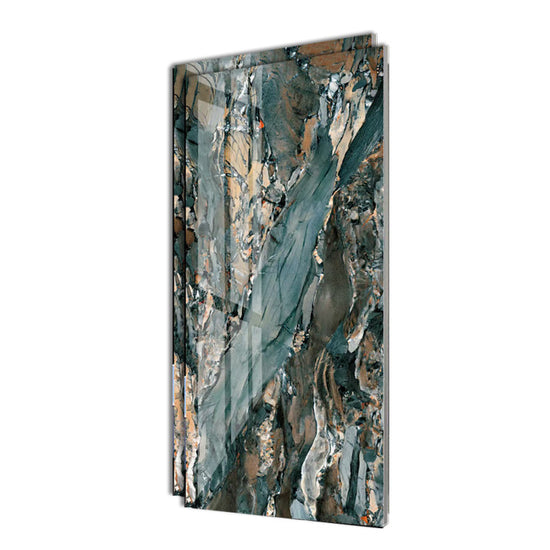 Marble Appearance Singular Tile Mirrored Rectangular Floor Tile - Clearhalo