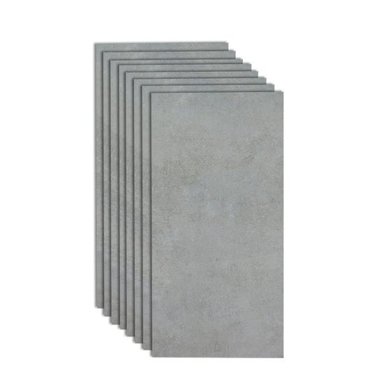 Gray Matte Singular Tile Marble Appearance Straight Edge Rectangular Floor Tile - Clearhalo