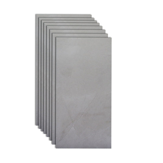 Gray Matte Singular Tile Marble Appearance Straight Edge Rectangular Floor Tile - Clearhalo