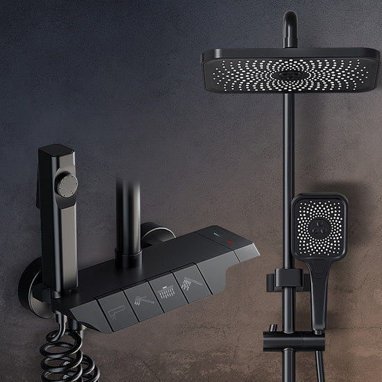 Wall Mount Shower Set Slide Bar Included Adjustable Spray Shower Combo ...