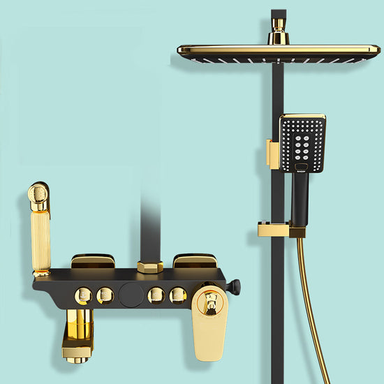 Slide Bar Shower System Adjustable Spray Pattern Shower Head Combo ...