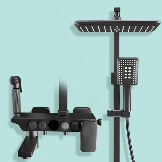 Slide Bar Shower System Adjustable Spray Pattern Shower Head Combo ...