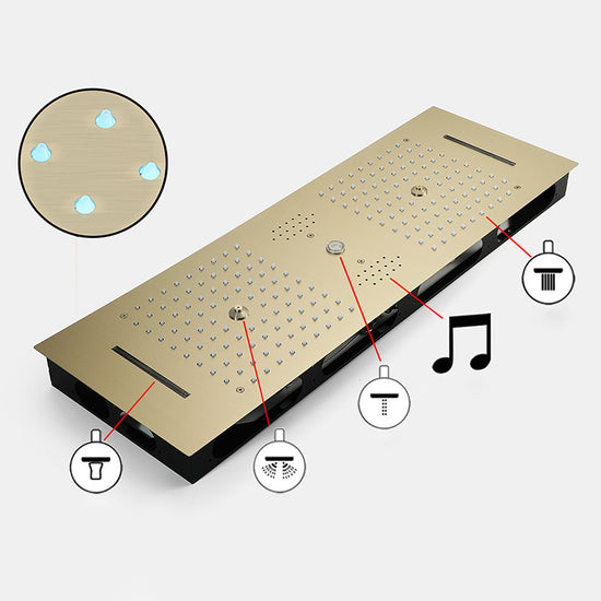 Modern Shower System with Music Playing System Wall Mounted Shower Set ...