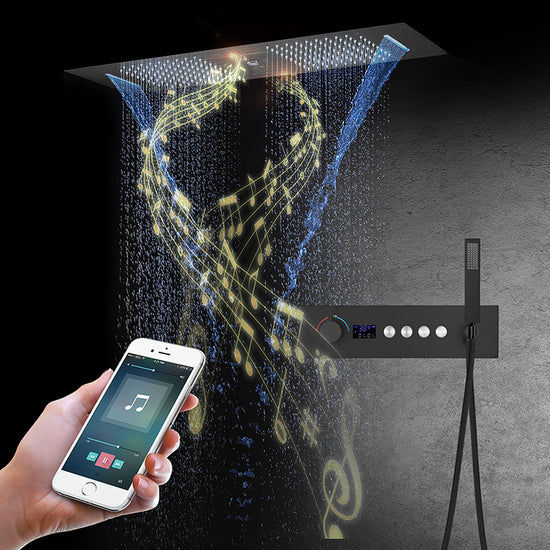 Modern Shower System with Music Playing System Wall Mounted Shower Set ...