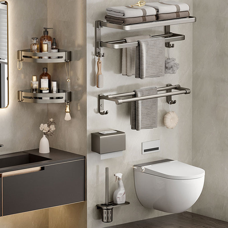 Modern Bath Hardware Set Grey Bath Shelf Paper Holder Bathroom Set ...