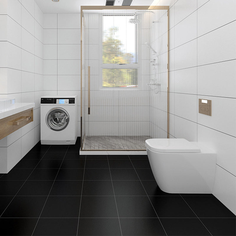 Pure Color Waterproof Floor Tile Straight Edge Rectangle Modern Style ...