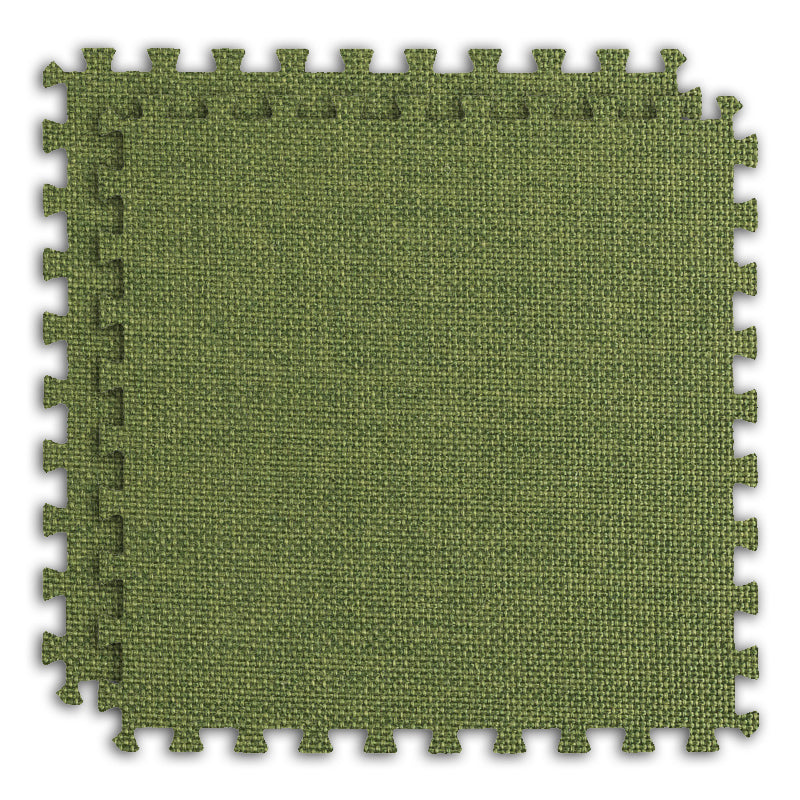 Interlocking Carpet Tiles Foam Solid Color Indoor Carpet Tiles - Clearhalo