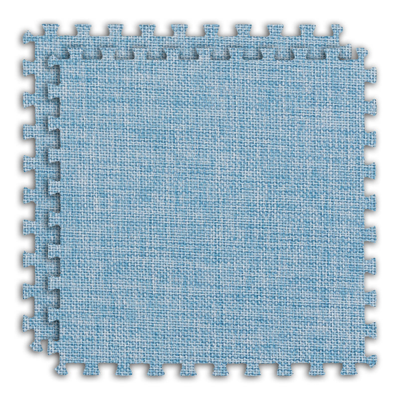 Interlocking Carpet Tiles Foam Solid Color Indoor Carpet Tiles - Clearhalo