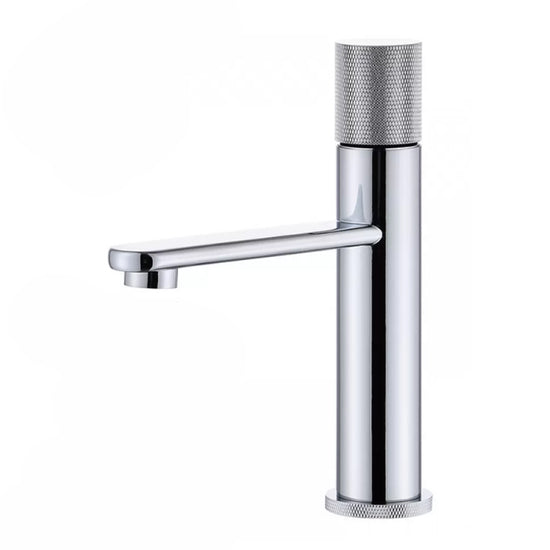 Knob Handle Square Faucet Brass Deck Mounted Bathroom Sink Faucet ...