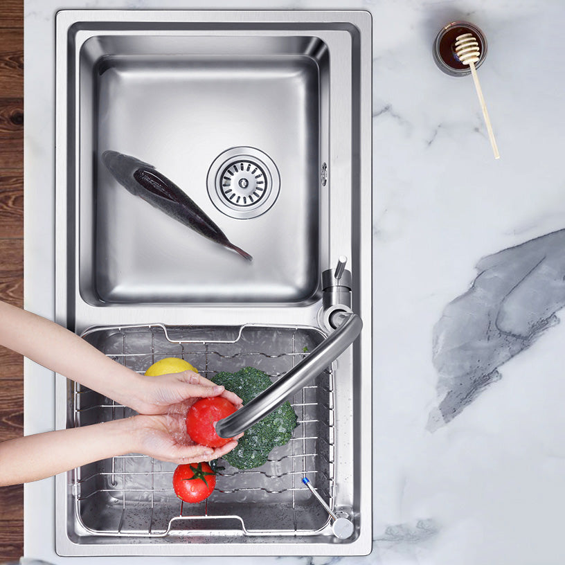 Stainless Steel Kitchen Sink Overflow Hole Design Kitchen Double Sink ...