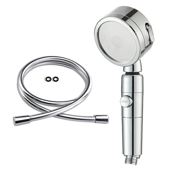 Contemporary 3 Sprays Showerhead Adjustable Spray Pattern Swivel Round ...