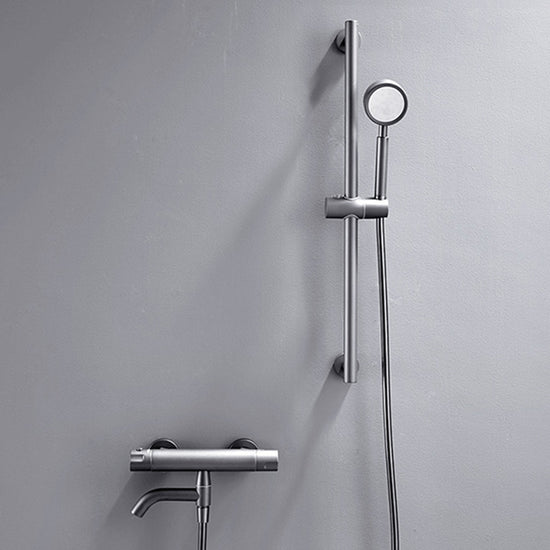 Modern Round Shower Combo Wall Mounted Included Hand Shower and Faucet ...