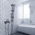 Modern Round Shower Combo Wall Mounted Included Hand Shower and Faucet ...