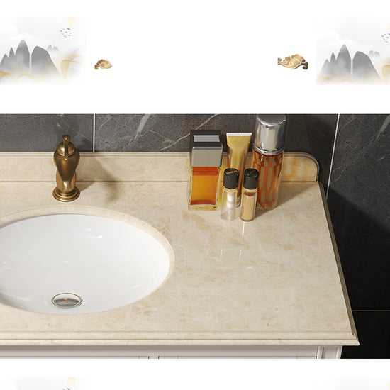 Classic Bathroom Vanity Set Single-Sink Free-standing Standard 2 Doors ...