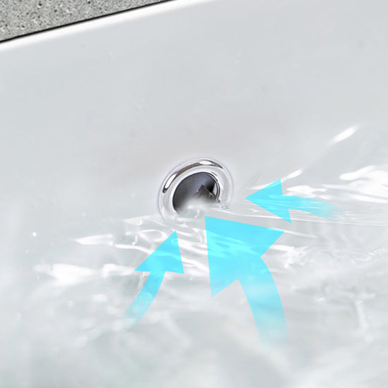 Undermount Bathroom Sink Modern Style Overflow Hole Design Ceramic ...