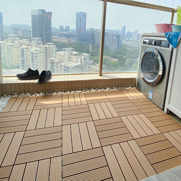 Square PVC Deck/Patio Flooring Tiles Interlocking Installation Outdoor ...