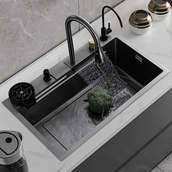 Modern Workstation Sink Stainless Steel with Drain Strainer Kit ...