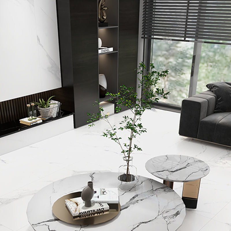 Marble Rectangular Singular Tile Mirrored Floor and Wall Tile - Clearhalo