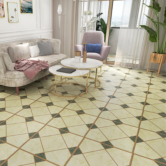 Vinyl Flooring Floral Print Square PVC Indoor Vinyl Flooring - Clearhalo