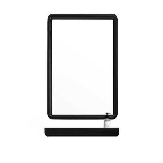 Black Bath Vanity Rectangular Single Sink Wall Mounted Metal Frame ...