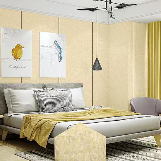 Modern Style Linen Wall Panel Living Room Peel and Stick Wall Paneling ...