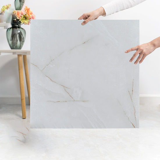 Modern Vinyl Floor Tiles Peel & Stick Marble Printed PVC Flooring ...