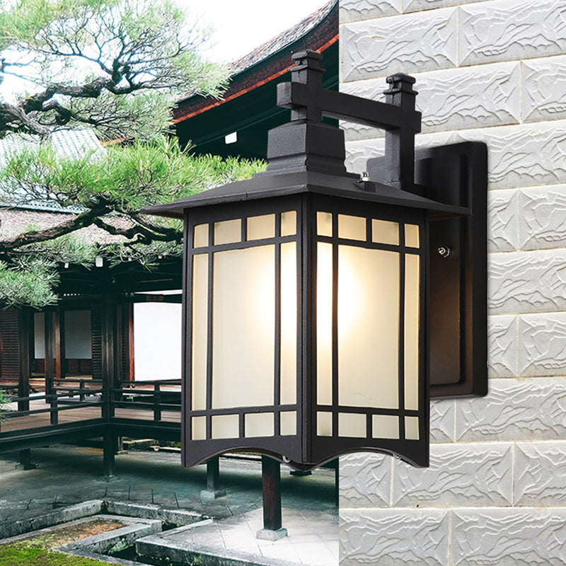1 Light Pavilion Wall Sconce Farmhouse Black/Brass Finish Aluminum Wall ...