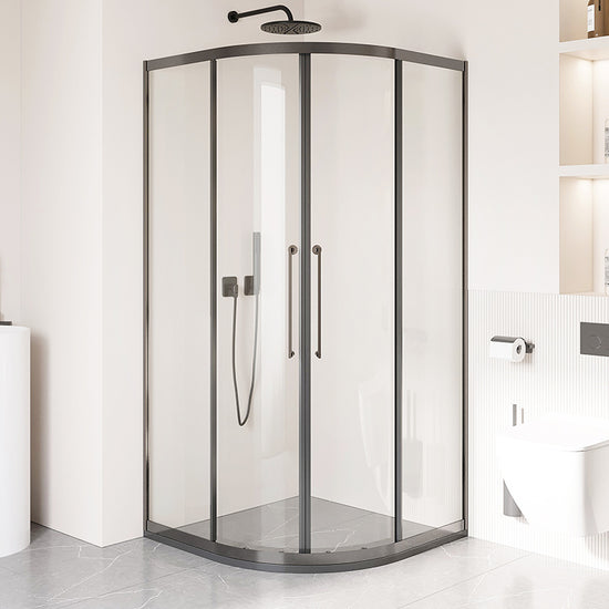 Round Shower Enclosure Double Sliding Door Tempered Glass Shower Room ...