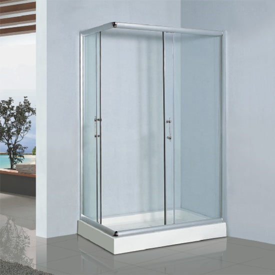 Rectangular Shower Kit Semi Frameless Tempered Glass Shower Enclosure ...