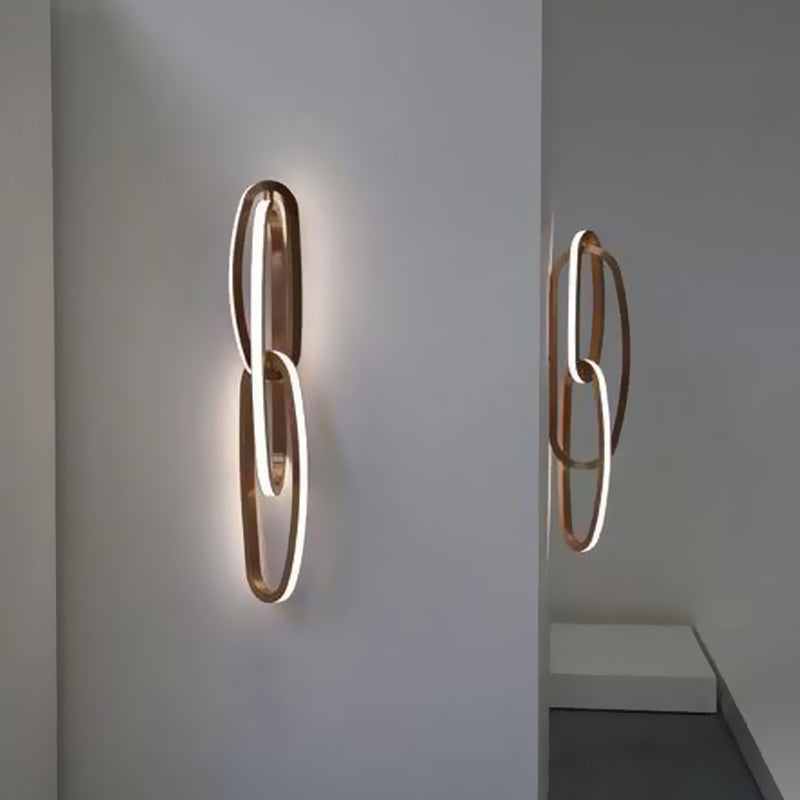 Aluminium Geometric Ring Sconce Light Modernism LED Gold Wall Lamp ...