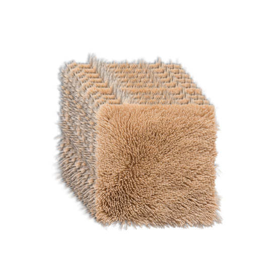 Modern Carpet Tiles Interlocking Color Block Shag Carpet Tiles - Clearhalo