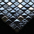 Glass Mosaic Tile Square Shape Wall Tile with Fade Resistant - Clearhalo