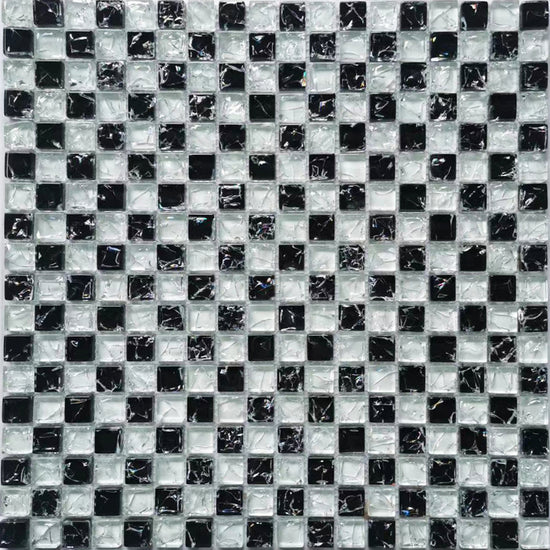 Glass Mosaic Tile Square Shape Wall Tile with Fade Resistant - Clearhalo