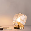 Gold Gem Shaped Table Lighting Modern 1-Light Cognac/Clear Glass Night ...