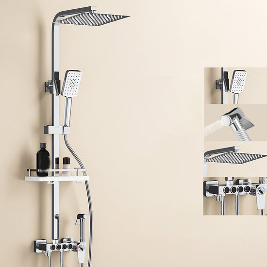 Thermostatic Shower Set Adjustable Spray Pattern Shower System with ...