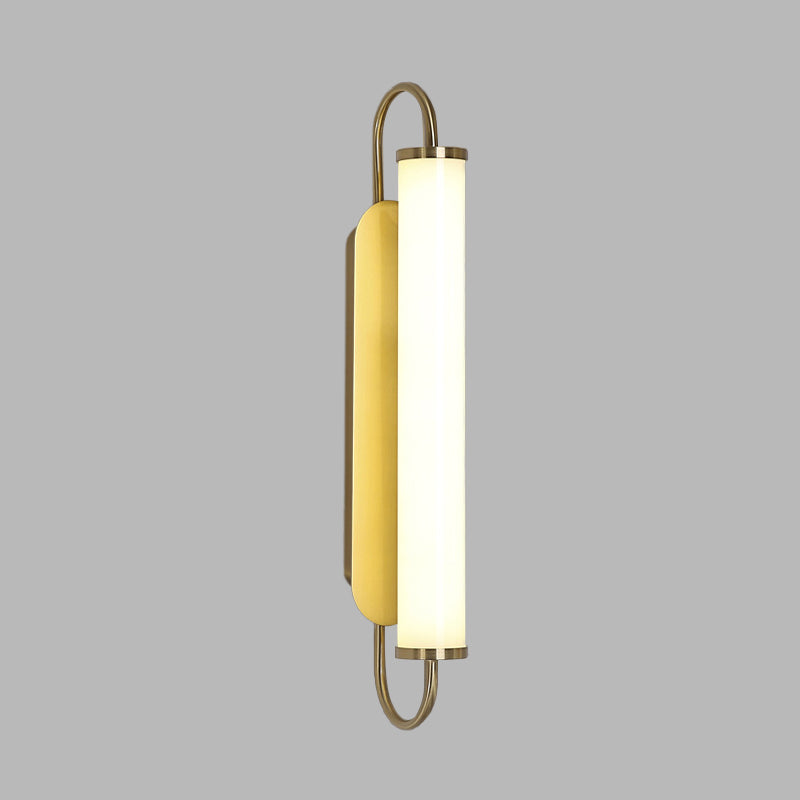 Arc Rectangle Metal Wall Sconce Post-Modern LED Gold Wall Mount Fixture ...