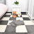 Level Loop Carpet Tile Multi-Color Fade Resistant Interlocking Bedroom ...