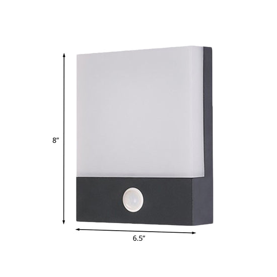 Rectangle Corner Wall Sconce Light Metallic LED Modern Wall Mounted ...