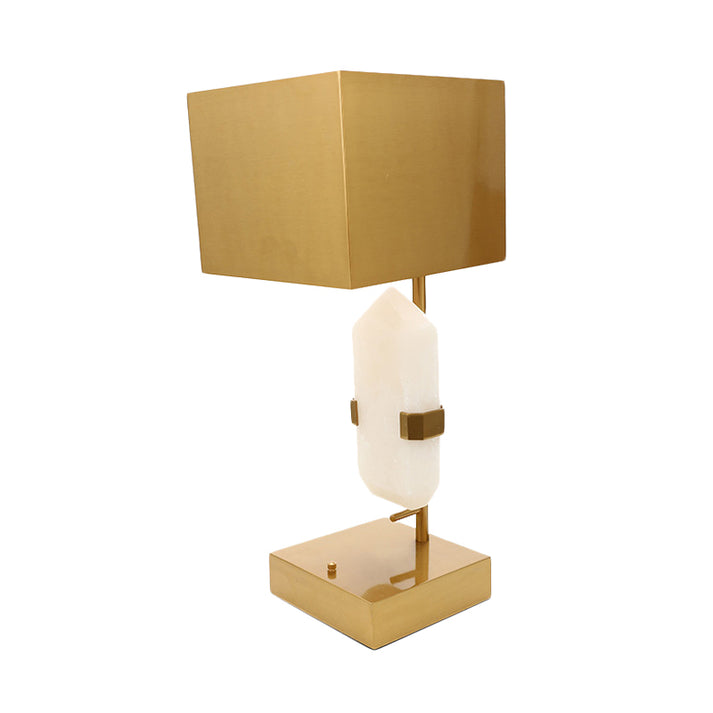 Modern Rectangle Table Light Stainless Steel 1 Light Bedroom Desk Lamp ...