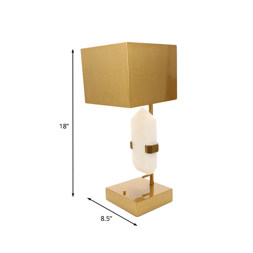 Modern Rectangle Table Light Stainless Steel 1 Light Bedroom Desk Lamp ...