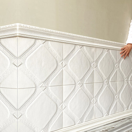 Modern Tin Backsplash Paneling Smooth Styrofoam Wall Ceiling - Clearhalo