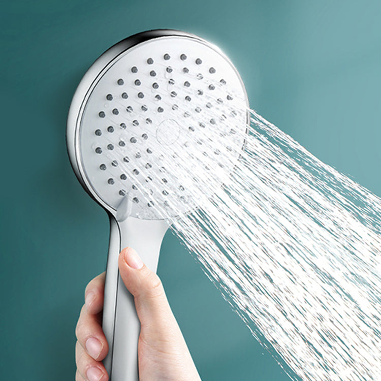 Round Self-Cleaning Hand Shower Adjustable Water Flow Wall-Mount Hand ...
