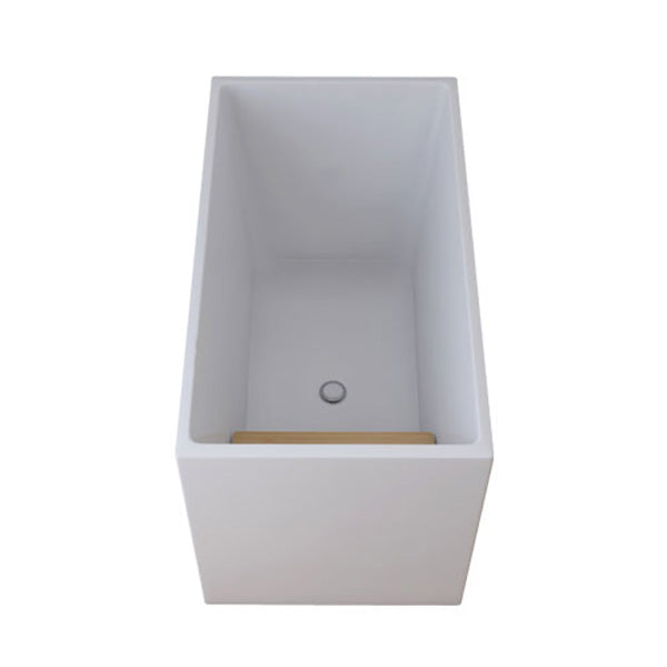 Back to Wall Antique Finish Soaking Bathtub Rectangular Modern Tub ...