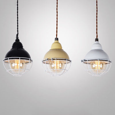 Double Bubble Indoor Pendant Lighting with Wire Frame Farmhouse Metal 1 ...
